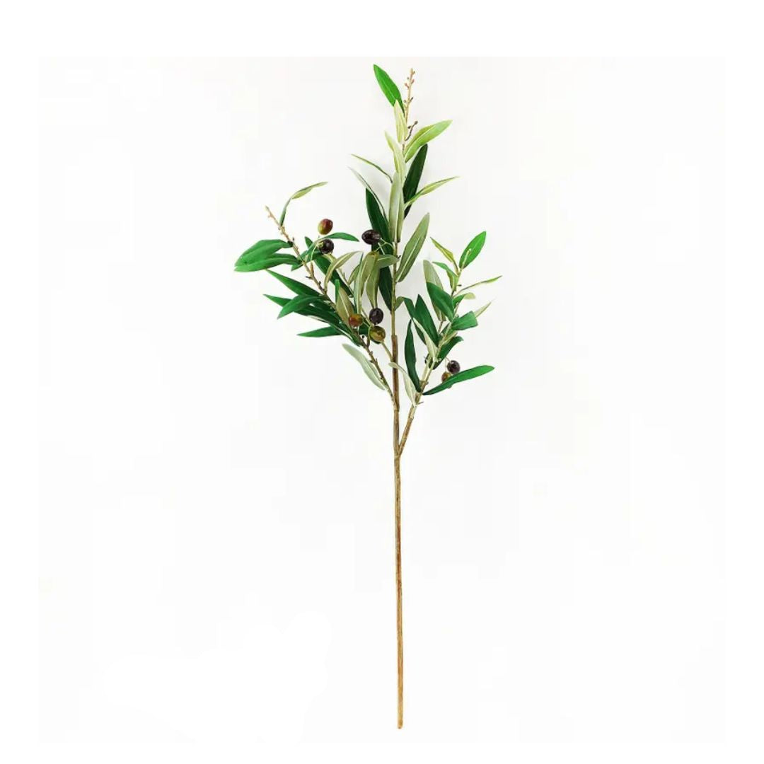 Italian Olive Branch Faux Plant Decor – Cozy Cottage