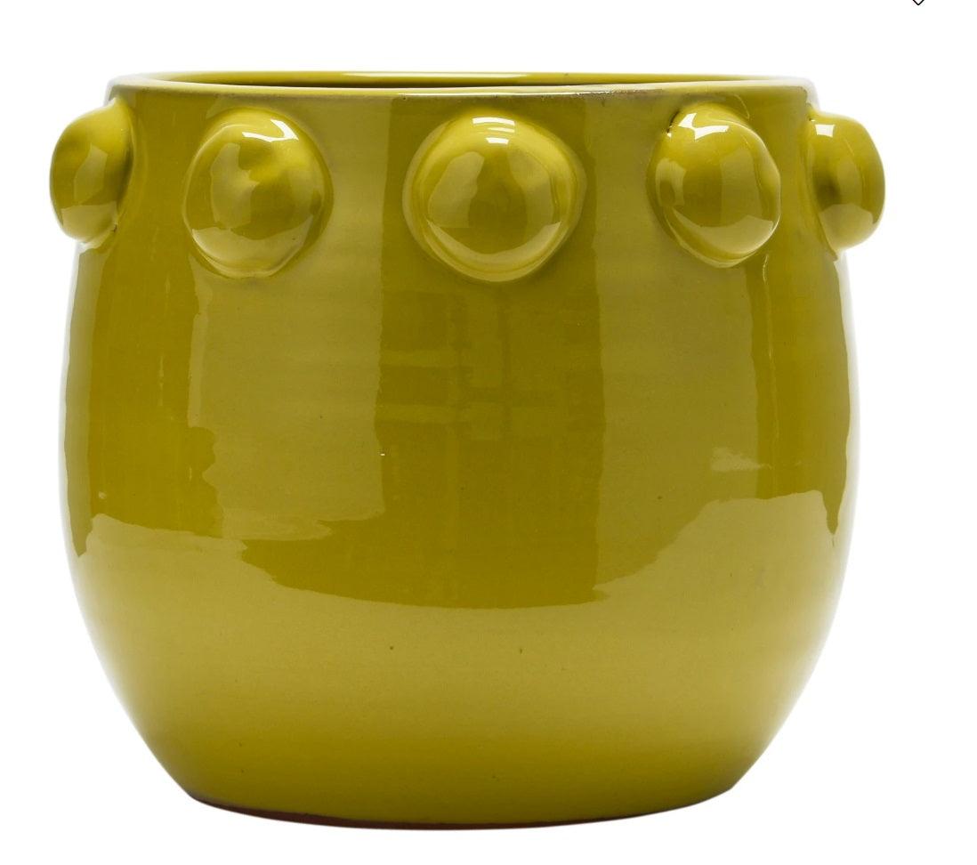 Yellow Pot with Dots – Cozy Cottage
